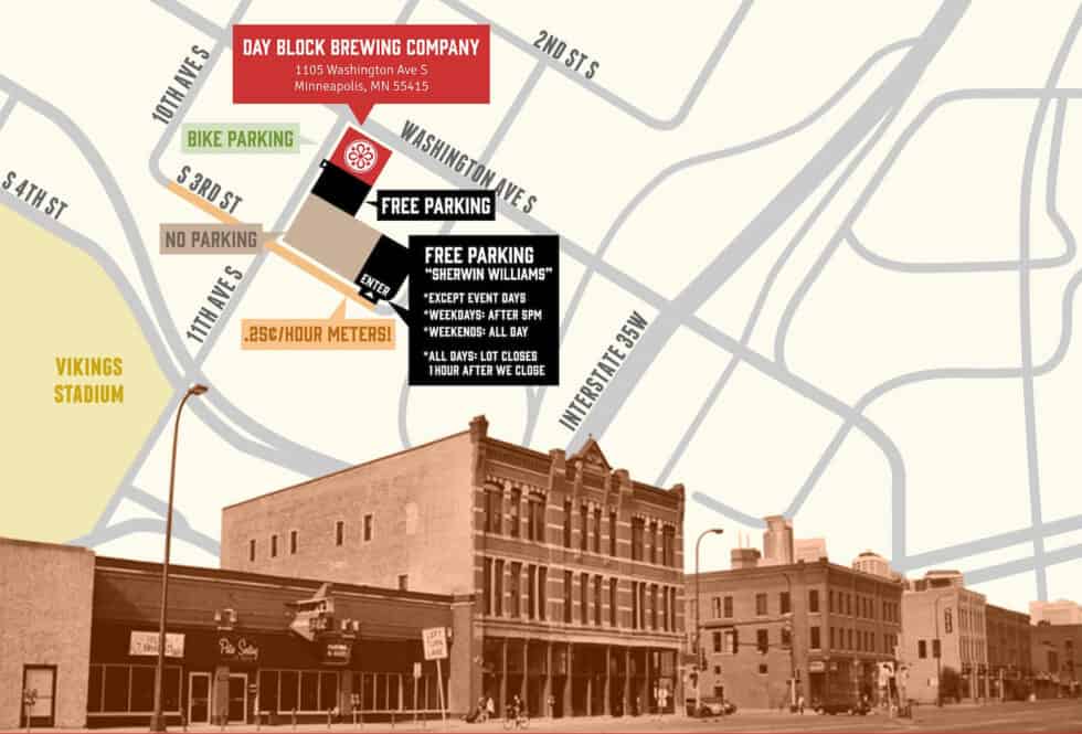 Location & Parking | Downtown Minneapolis Brewery | Twin Cities Brewpub